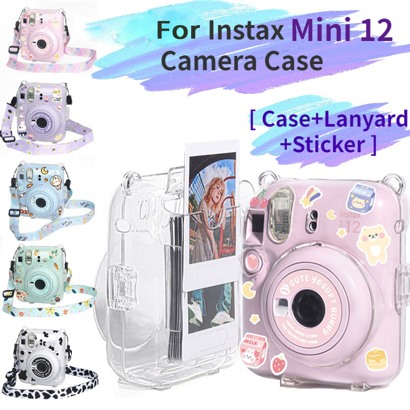 [In Stock] For Instax Mini 12 Camera Case Transparent Case With Strap ...
