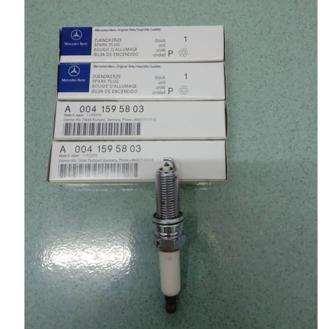 0041595803 1 SET 4 PCS Spark Plug Double Platinum for Mercedes M272 ...