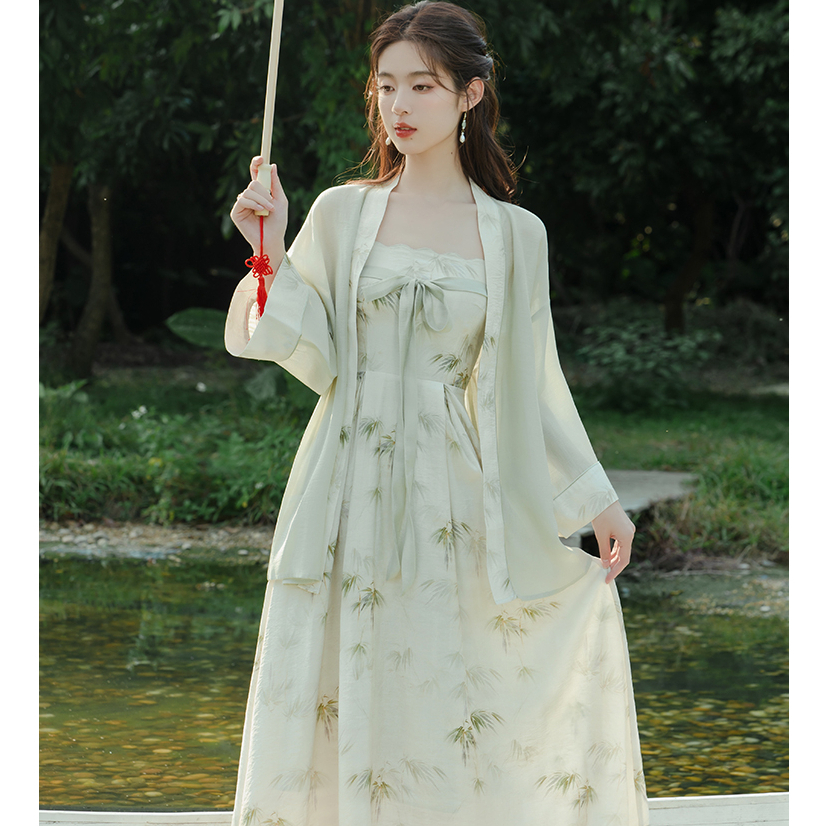 New Chinese Hanfu Improved Edition Set Dress Fairy Suspended Dress ...
