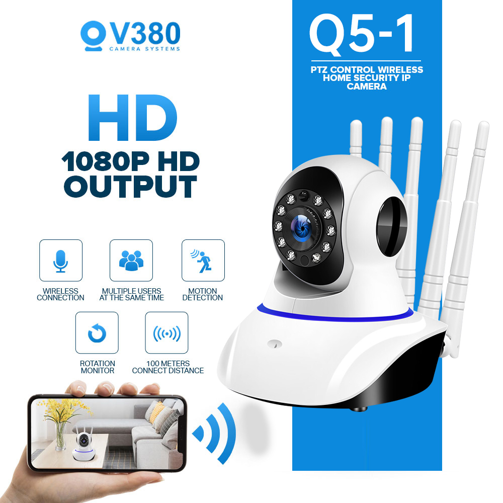V380 Pro Q5 CCTV WiFi Wireless Ip Camera 1080p Security Video 3d ...