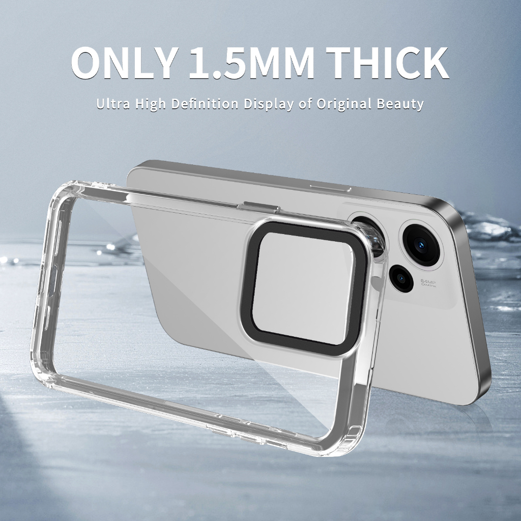 Ultra-thin Clear Silicone PC Protection Back Cover Xiaomi POCO F5/POCO ...
