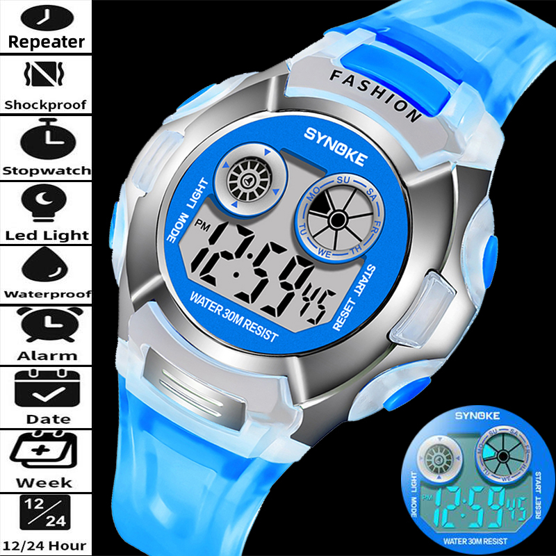 Synoke Original Brand Kid's Digital Watches Fashion Colorfully Light ...