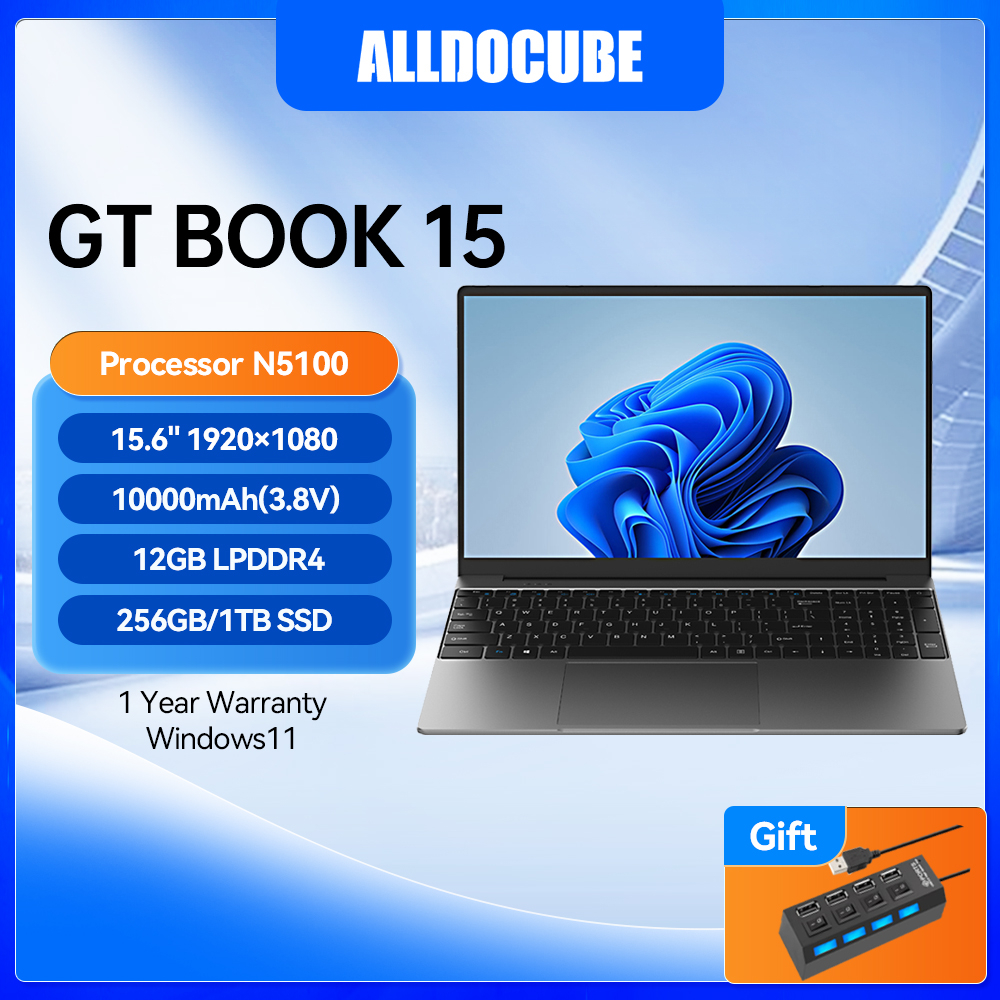 Alldocube GT Book15 15.6inch Windows 11 N5100 Quad Core DDR4 12GB RAM ...