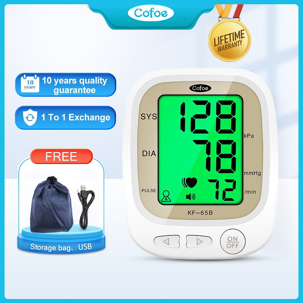 Cofoe USB Charging Digital Upper Arm Blood Pressure Pulse Health Monitor Measurement Tool ...