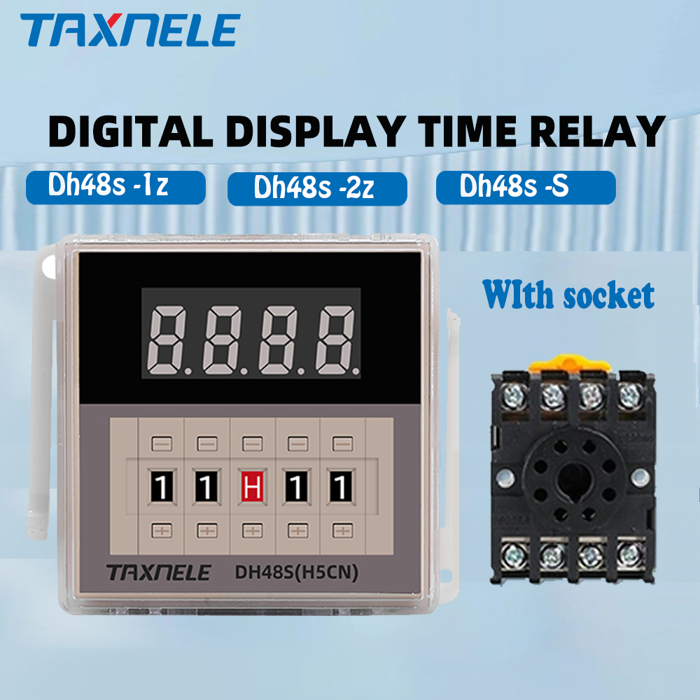 TAXNELE Digital Programmable Timer Relay Switch AC/DC 12V 24V 110V 220V ...
