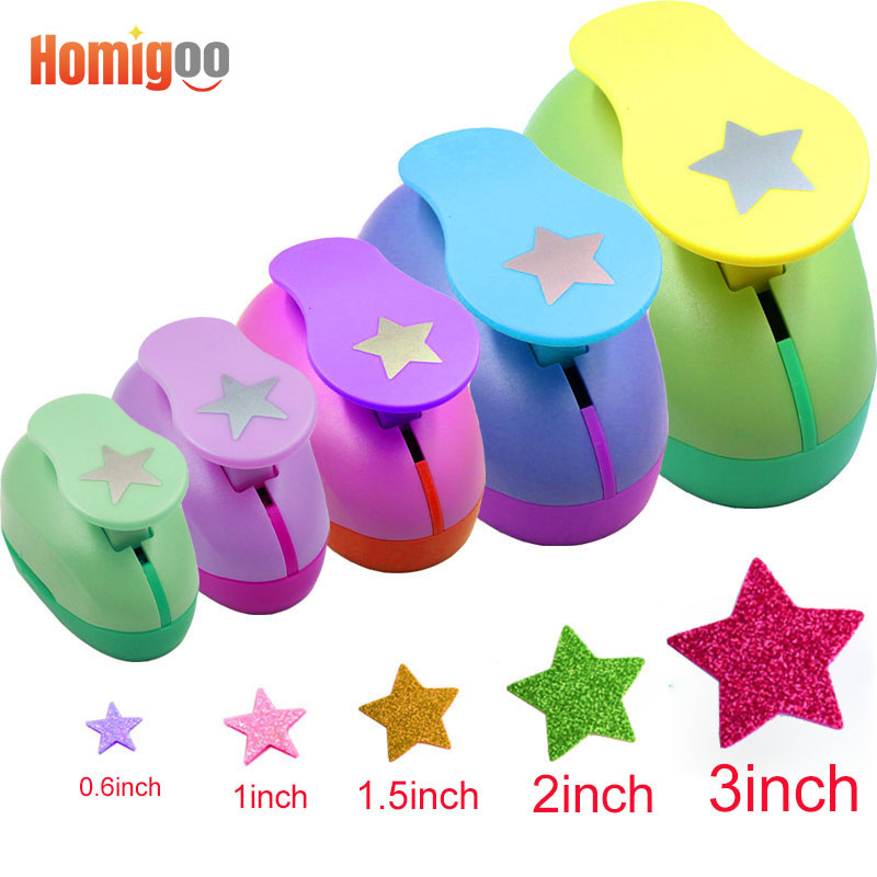 Homigoo Star Punch 8/15/25/38/50mm DIY Craft Hole Puncher Scrapbooking ...