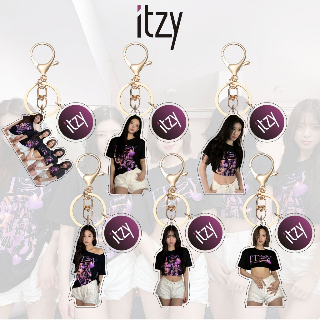Itzy Acrylic Keychain Korean Girl Group Humanoid Keyring Pendant KPOP ...