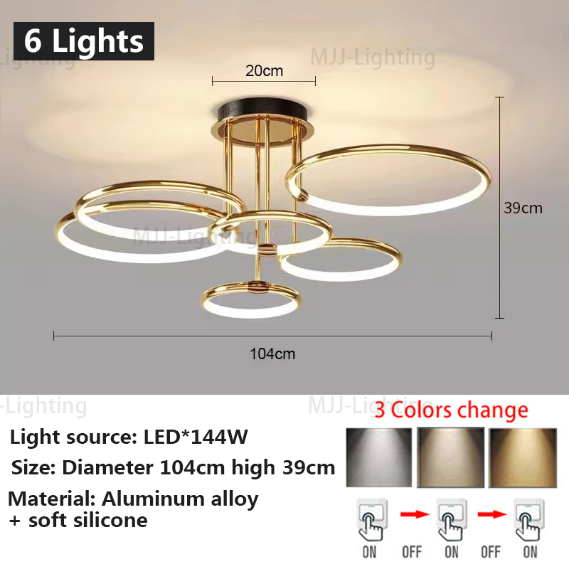 Dining Room Chandelier Modern Bedroom Lamp Decorative Light Round Table ...