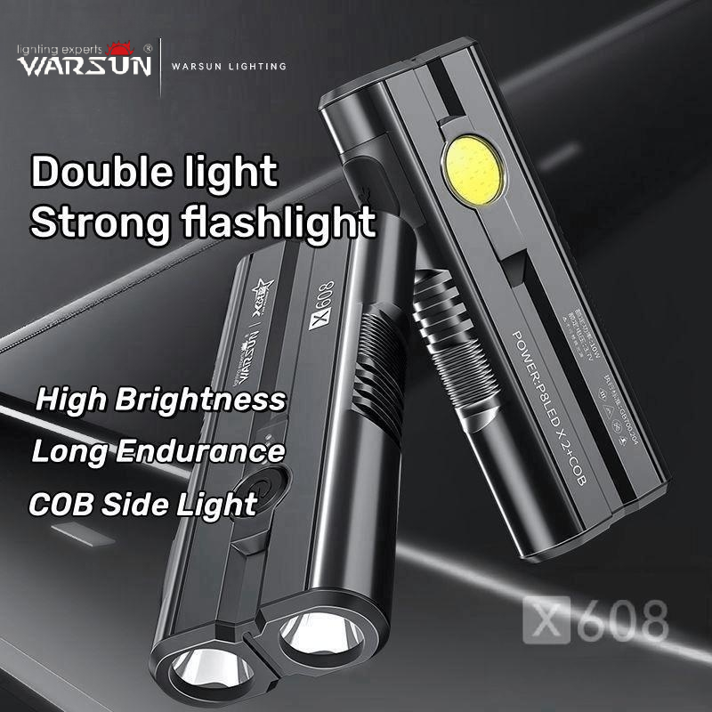 WARSUN X608 LED Flashlight 4000 Lumens Super Bright Rechargeable Work ...