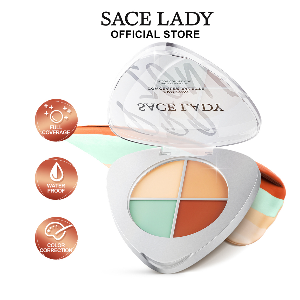 SACE LADY Full Coverage Pro Zone Concealer Palette Waterproof Color ...
