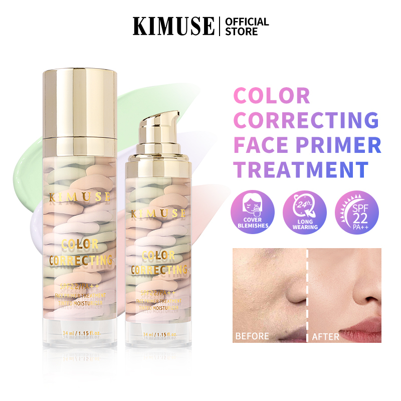 KIMUSE Color Correcting Facial Serum All-in-One Triple-Swirled Tinted ...