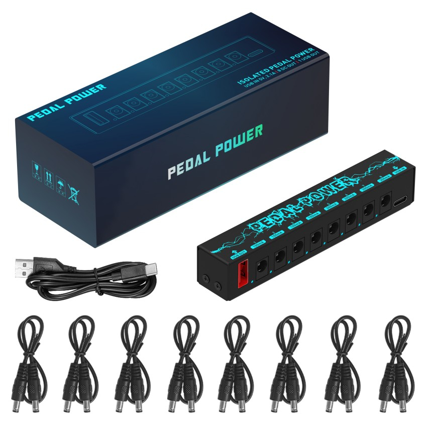 Guitar Effect Pedal Power Supply 8 Isolated DC 9V 100mah or 300mah USB ...