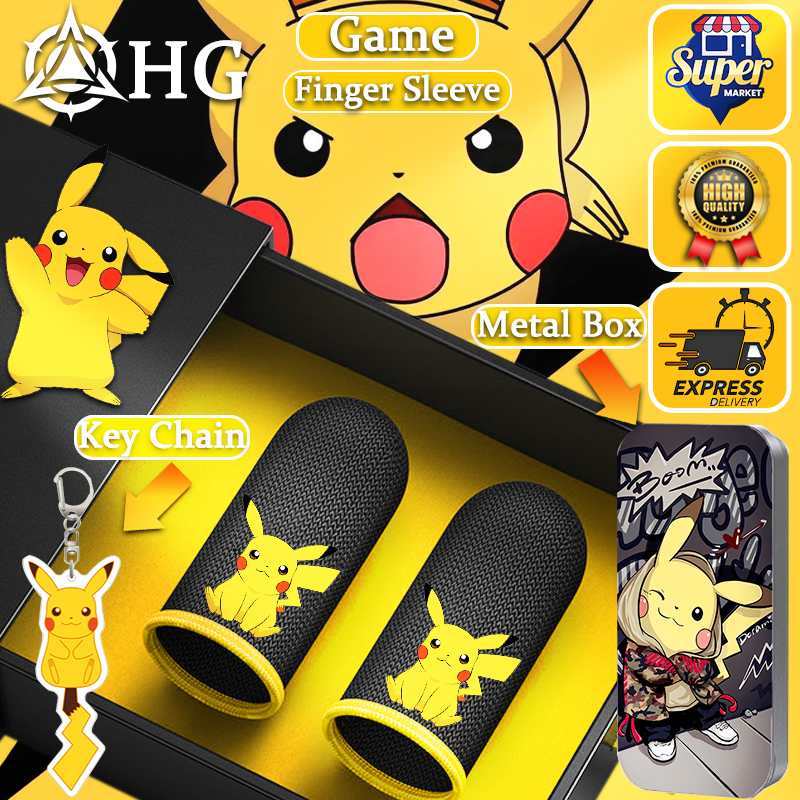 HG Pikachu Gamers Sweatproof Gloves Mobile Finger Sleeve Touchscreen ...