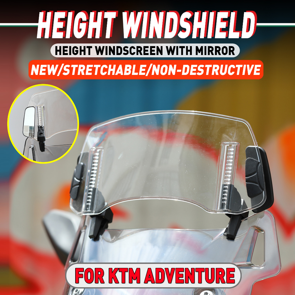 NEW Wind Deflector With Rearview Mirror For KTM 390 790 890 1090 1190 ...