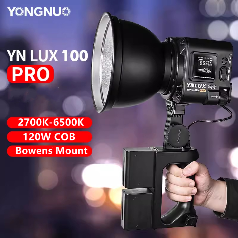 YONGNUO YNLUX100 Pro Compact LED Video Light 120W COB Photography Fill Light 2700K-6500K ...