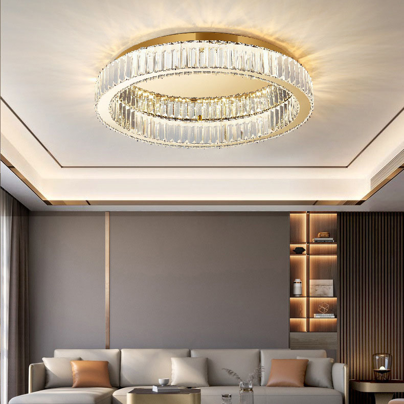 Modern Crystal LED Ceiling Chandelier 40cm 50cm 60cm 80cm Round ...