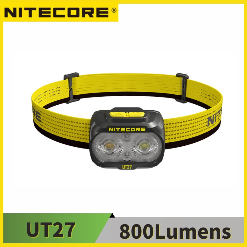 NITECORE UT27 Headlamp 800Lumens Dual Beam Fusion Elite Headlight + HBL ...