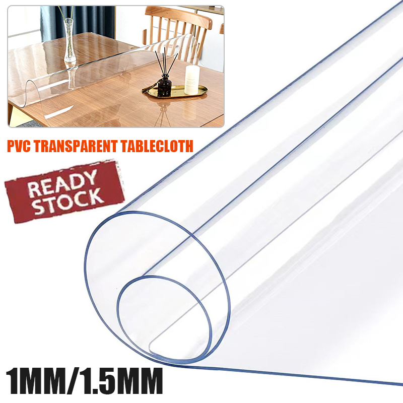 PVC TABLE MAT / ALAS MEJA PLASTIK/1.0mm / 1.5mm Thickness Transparent ...
