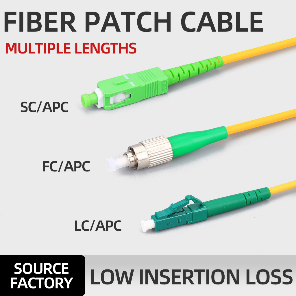 Patch Cord SC/APC - SC/APC Single Mode Extension Fiber Optic Jumper Cable SC/FC/LC/ST Extension ...