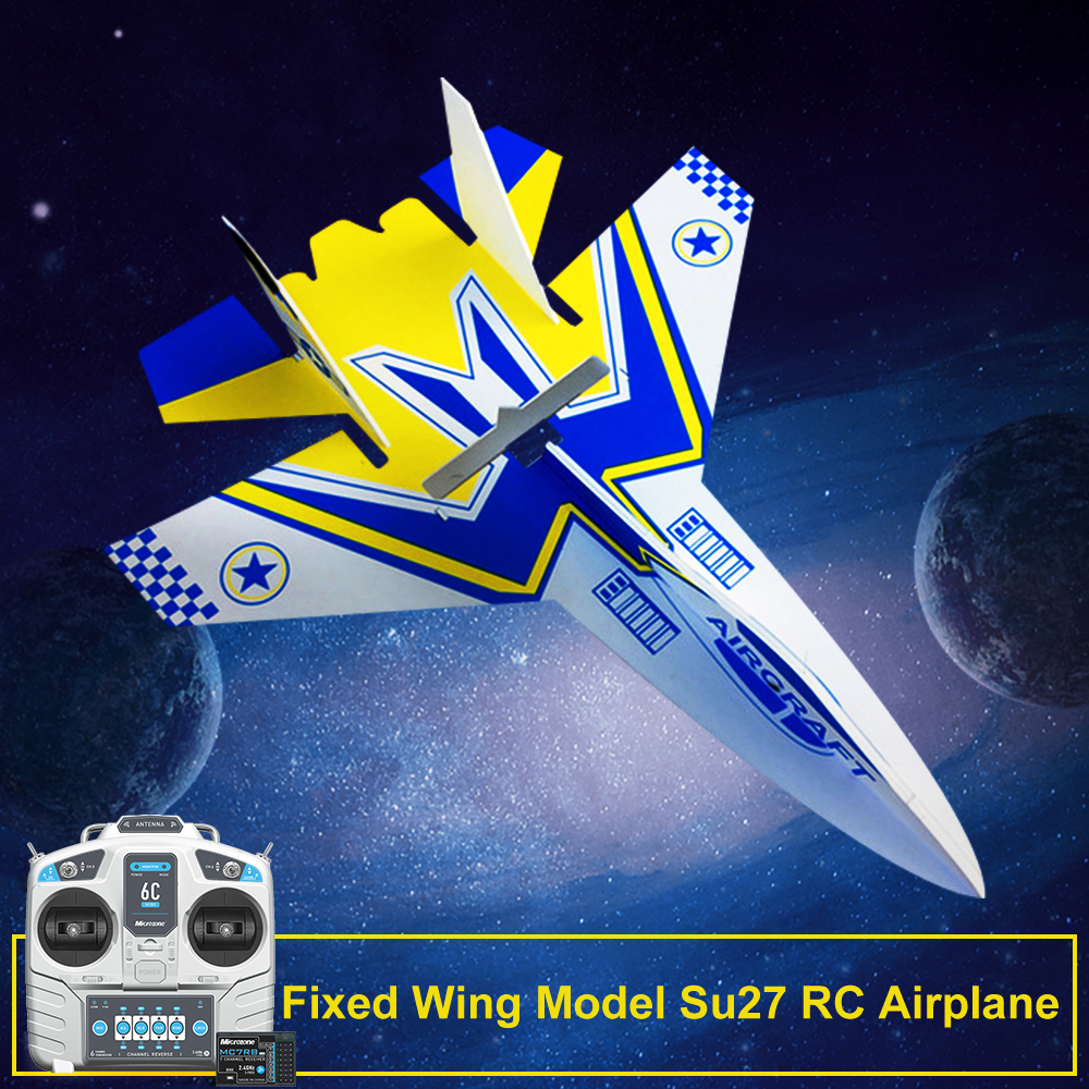 Fixed Wing Model Su27 RC Airplane With Microzone MC6C Transmitter with ...