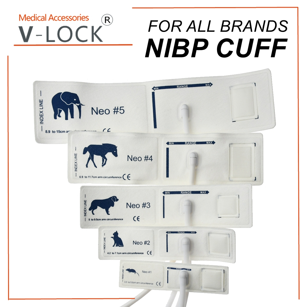 V-LOCK Animal Blood Pressure CUFF Disposable Veterinary NIBP cuffs Non ...