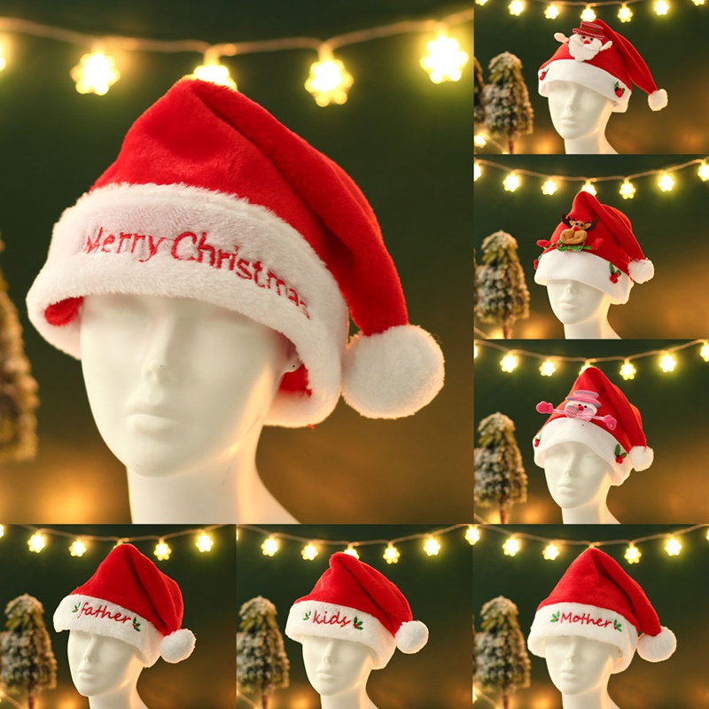 Christmas Hat Santa Reindeer Hats Family Merry Christmas Theme Hats ...
