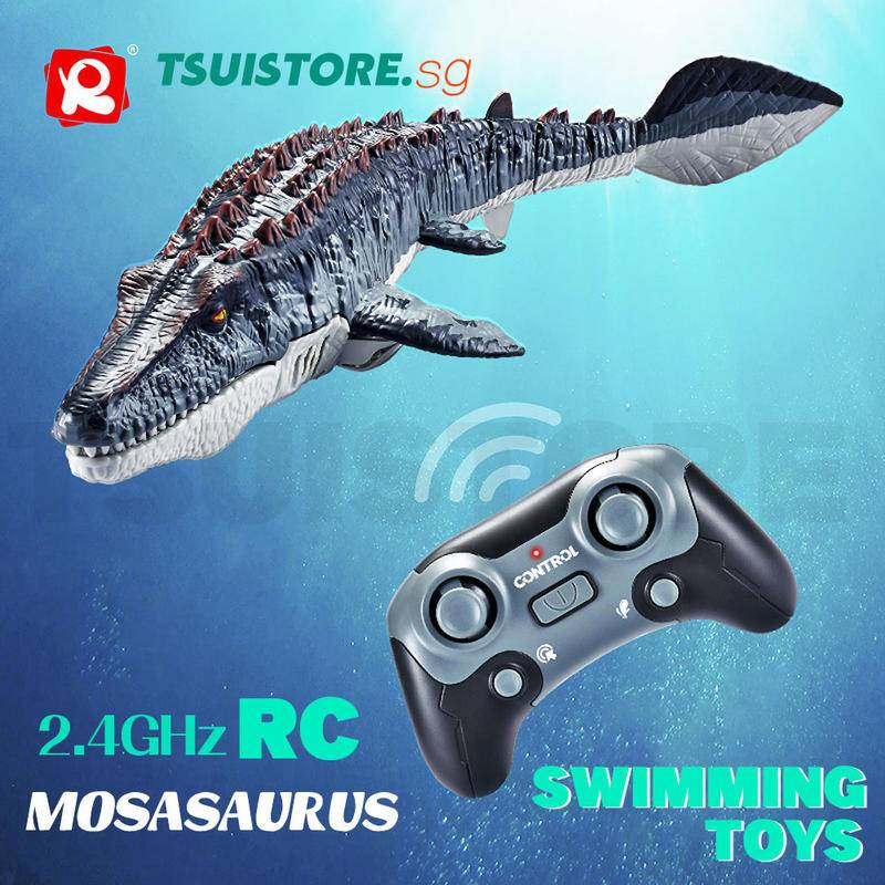 RC Spray Water Mosasaurus Shark Fish Simulation Toy Remote Control ...