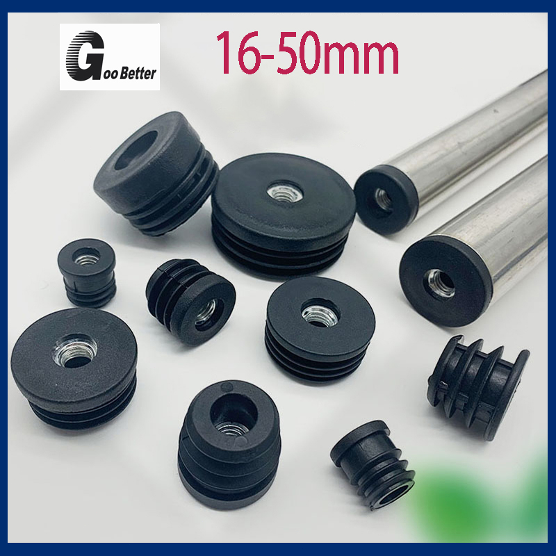 M6 M8 M10 Circular Nut Plug Threaded Pipe Plug Chair Foot Pad Stainless ...