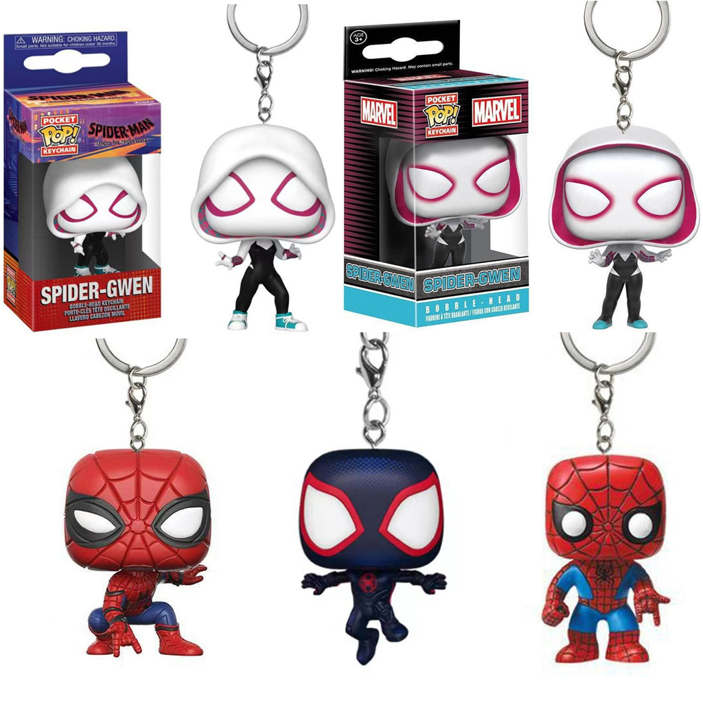 Spider Man Gwen Peter Parker Keychain Pendant Marvel Keychain | Shopee ...