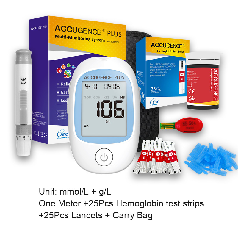 4 in 1 Multi Function Meter Hemoglobin Blood Glucose Uric Acid Ketone ...