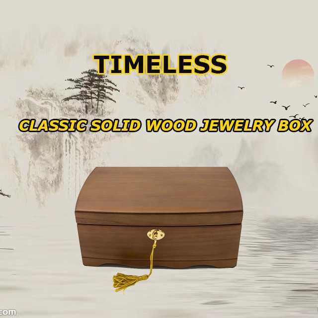 Wooden Jewelry Box with Lock Exquisite European High-End Luxury Retro ...