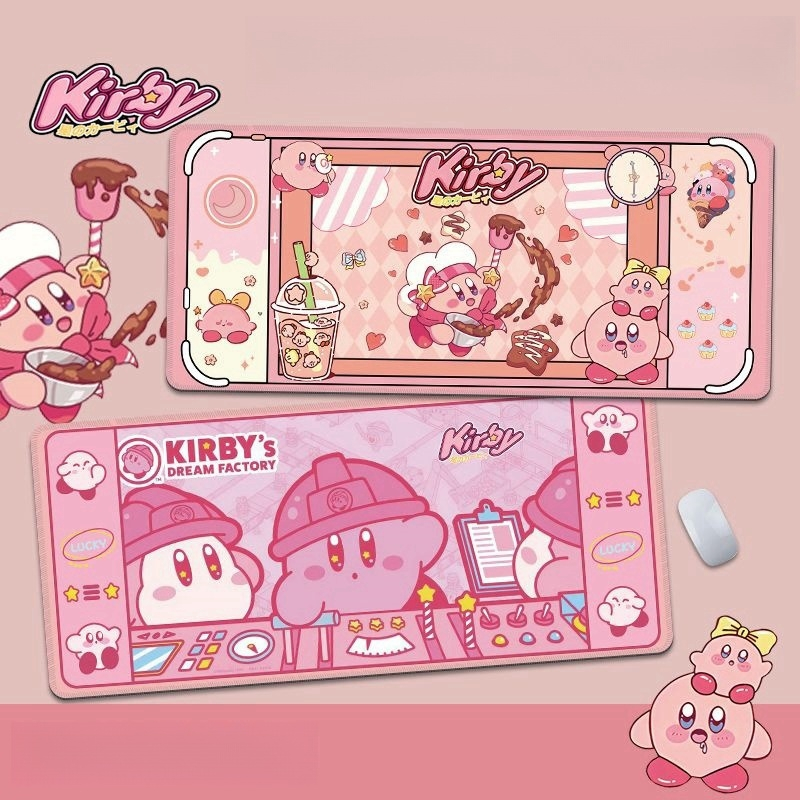 Star Kirby Mouse Pad Girls Oversized ins Style Computer Keyboard Pad ...