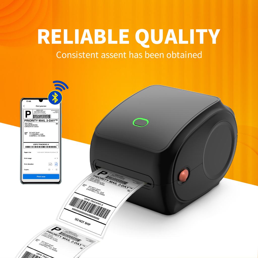 A6 Waybill Printe, Bluetooth Thermal Printers with Paper Tray for ...