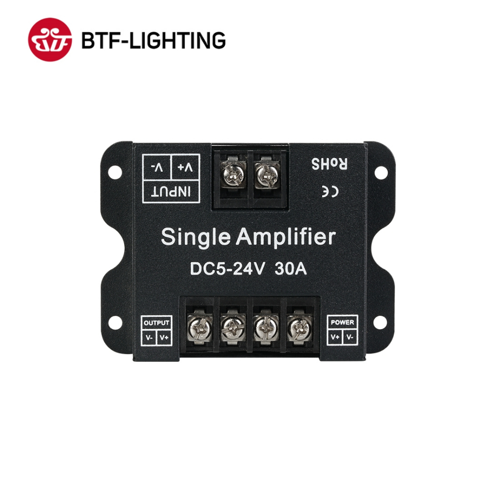 BTF-LIGHTING DIM LED Strip 1 Channel Signal Amplifier Controller Work ...