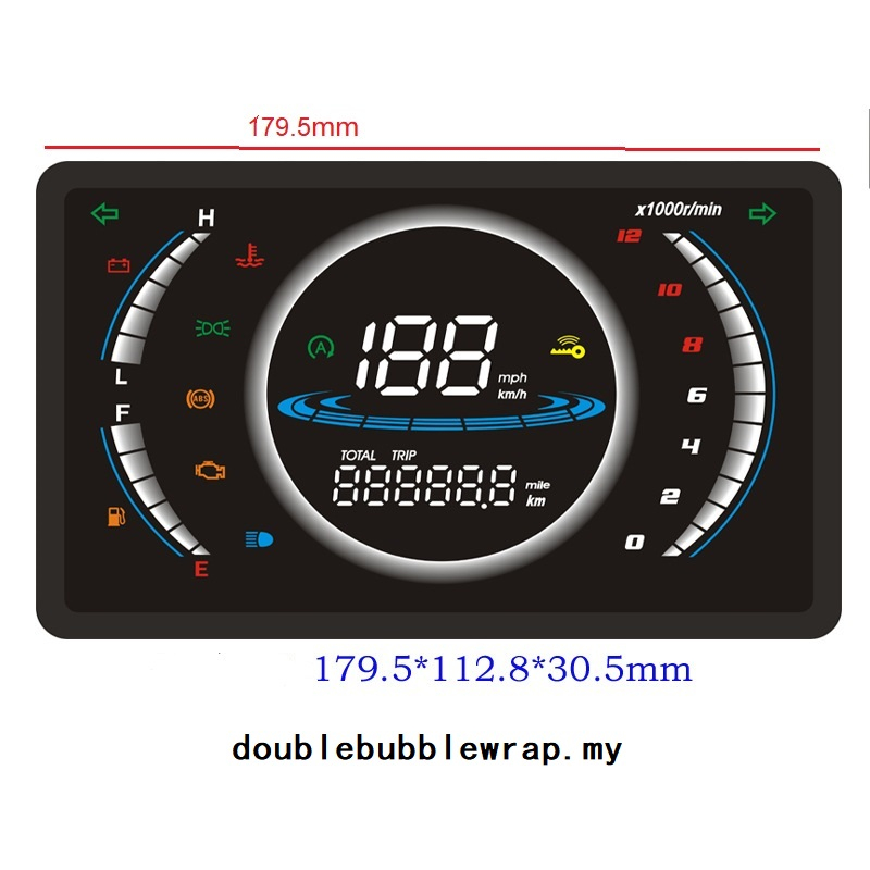 NMAX LED Digita lMeter With Sensor Motorcycle Speedometer RPM Dashboard ...