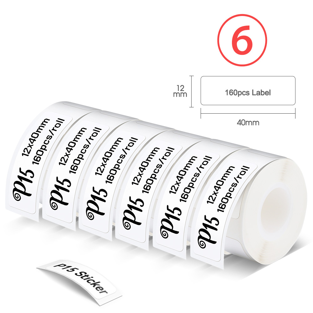 P15 Label tape Thermal Label Printer Portable Bluetooth label machine Similar as D11 D110 D101 ...