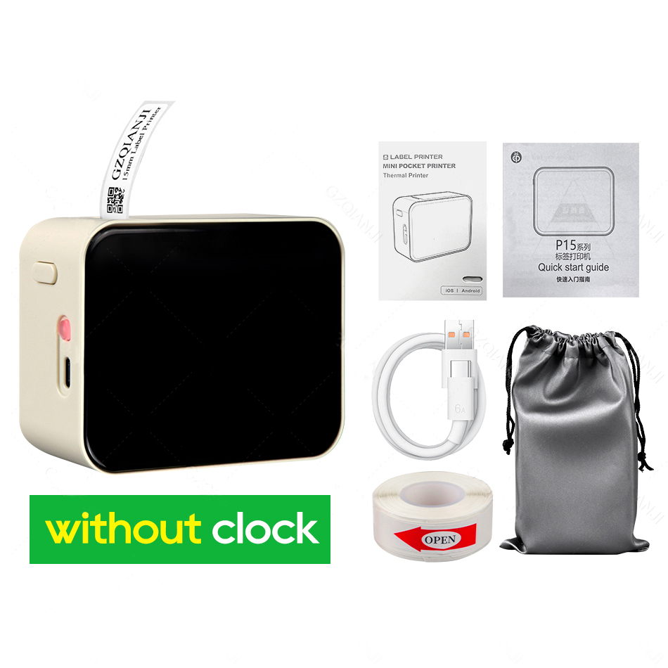 P15 Label tape Thermal Label Printer Portable Bluetooth label machine Similar as D11 D110 D101 ...