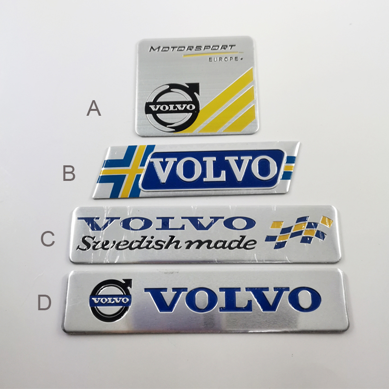 1 x Aluminum VOLVO Swedish Made Logo Car Auto Decorative Emblem Badge ...