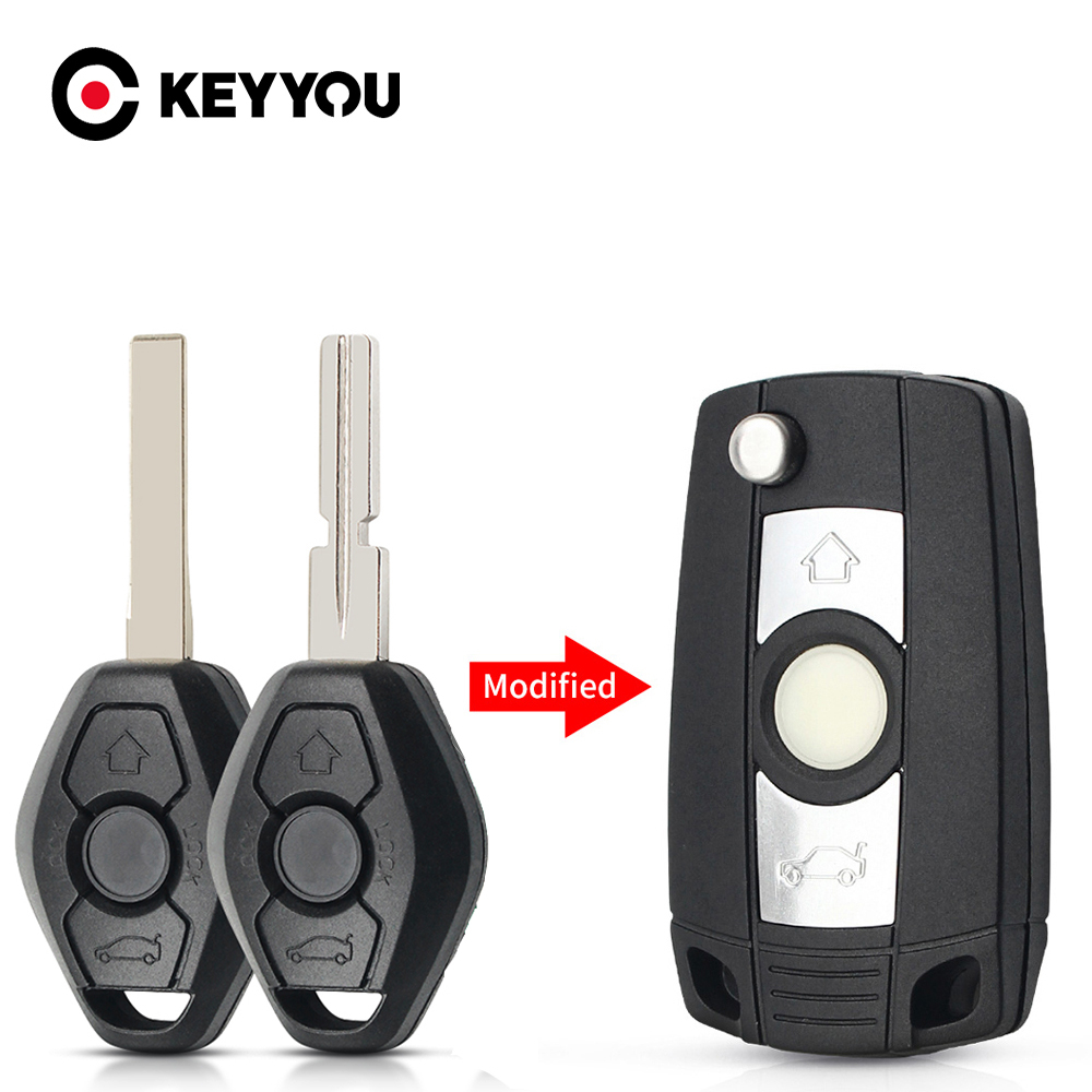 Folding Flip 3 Button Key Case For BMW 3 5 7 SERIES Z3 Z4 E38 E39 E46 ...