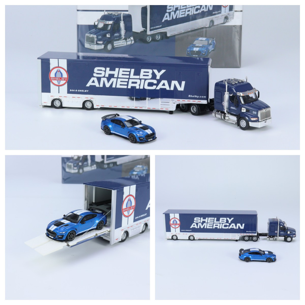 MINIGT 1:64 SHELBY Transporter Set included Western Star 49X w/ Racing ...