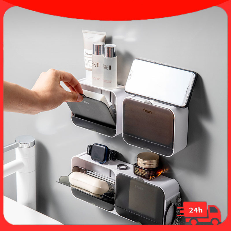 Soap Dishes With Cover Soap Box Tray Organizer Drain Soap Holder Shower ...