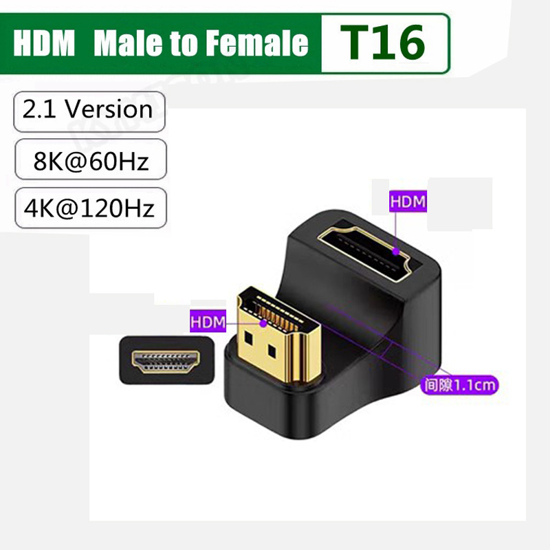 8K HDM 2.1 Cable Adapter Male to Female Cable Converter for HDTV PS4 ...