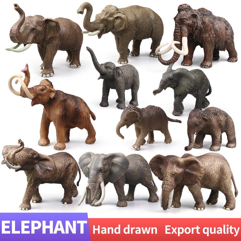 African Wild Animals Elephant Model Simulation Big Mammoth Action ...
