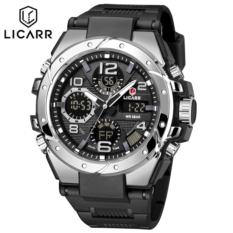LICARR Casual Men's Watches Original Brand Fashion Sport Alarm Military ...