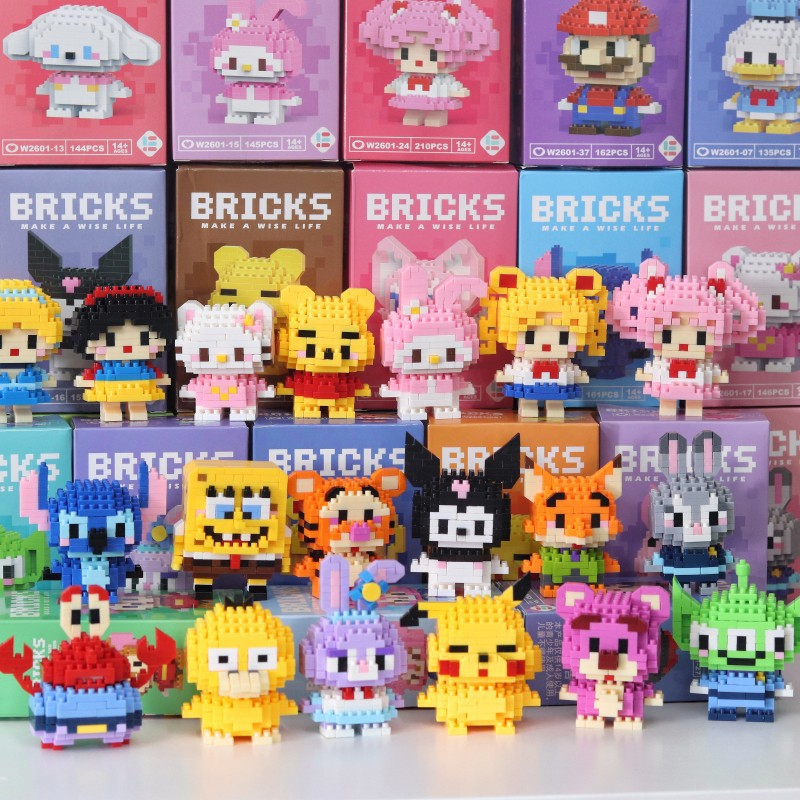 50 styles Nano Blocks Cute Cartoon doll building block toy gift w2601 box | Shopee Malaysia