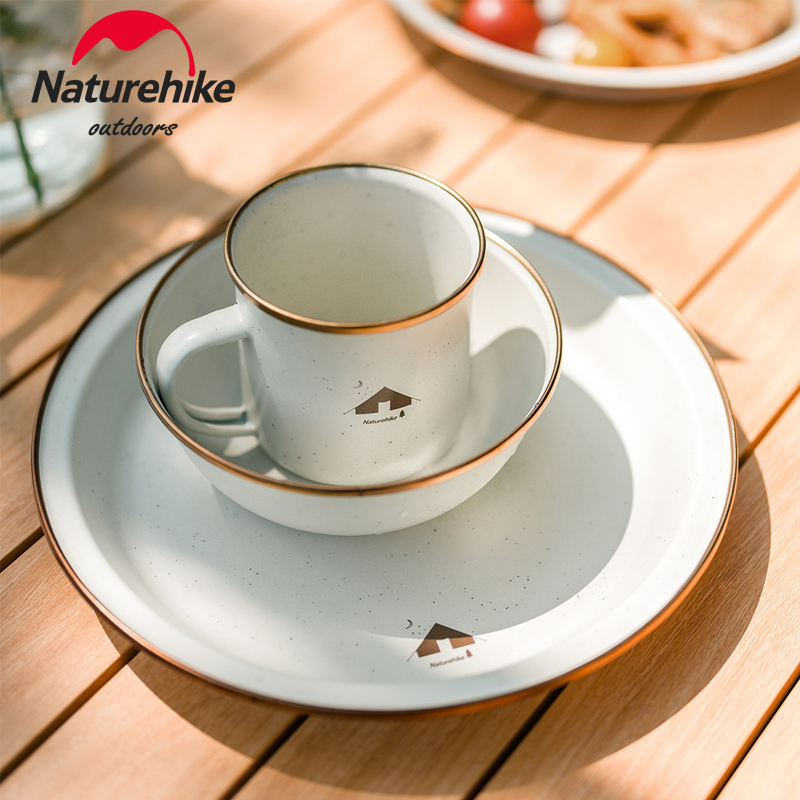 Naturehike Portable Outdoor Picnic Enamel Tableware Set | Shopee Malaysia