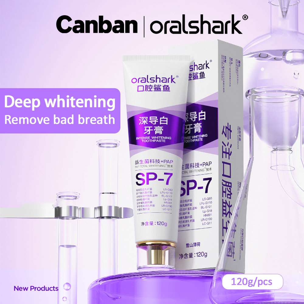 Canban OralShark teeth whitening Deep whitening probiotic toothpaste fresh breath removes tooth ...