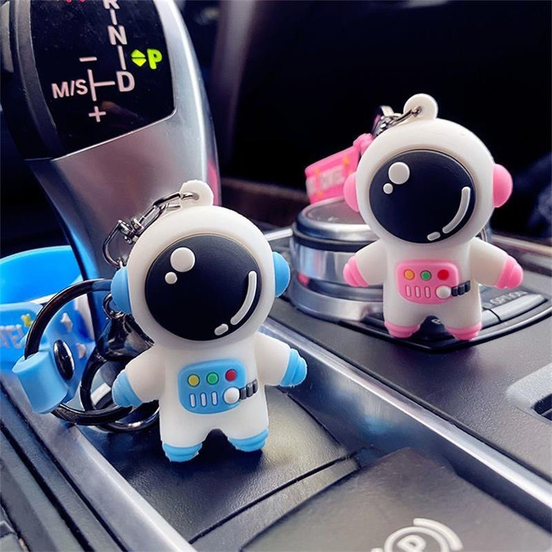 Straw Spaceman Astronaut Doll Keychain Girl Hair Ball Backpack Creative ...