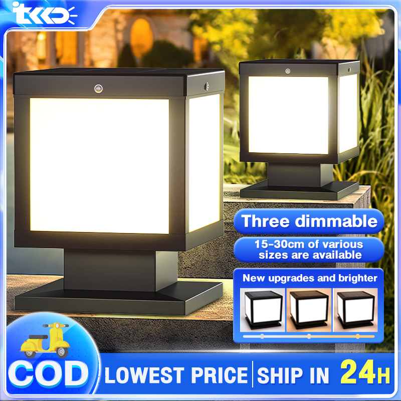 Outdoor Gate Light Solar IP67 Waterproof Solar Pillar Light Outdoor ...