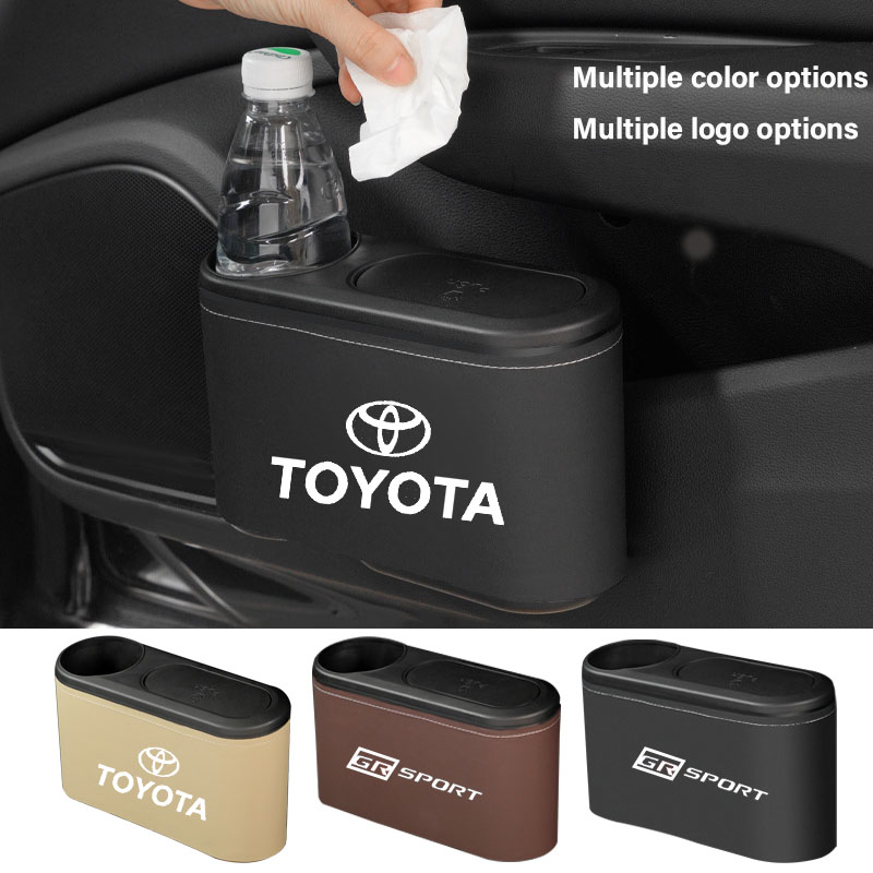Toyota Car mounted multifunctional leather garbage bin VIos Yaris ...